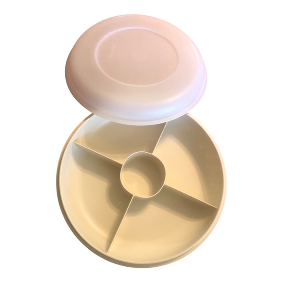 Tupperware | Kitchen | Vintage Tupperware Divided Serving Tray With Lid ...